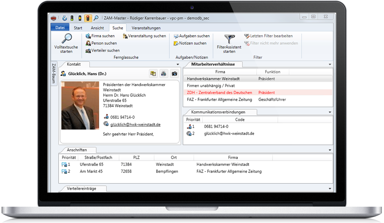 ZAM – Zentrales Adressmanagement – Software-Lösung